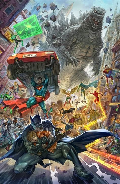Justice League Vs Godzilla Vs Kong Cover Variant Godzilla Vs Kong