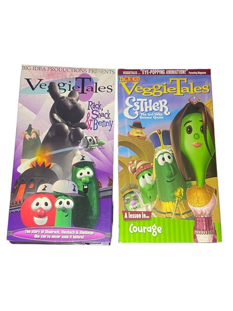 VeggieTales VHS Lot Of 2 Esther Rack Shack Grelly USA