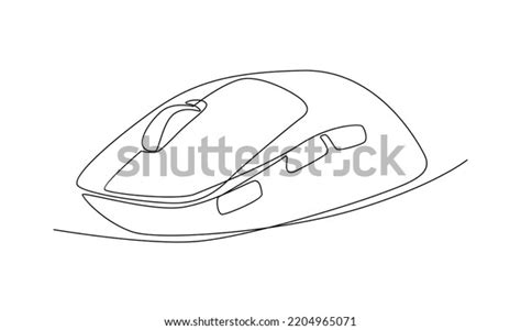Continuous Line Computer Mouse Cursor Tool Stock Vector Royalty Free