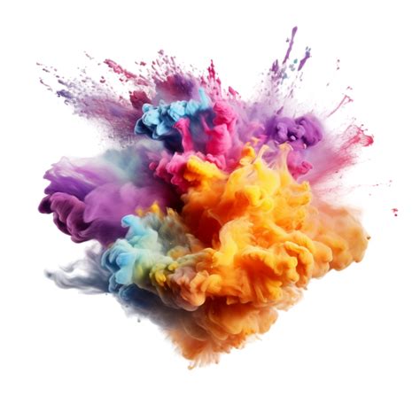 Colorful Powder Explosion Transparent Background 24105250 PNG