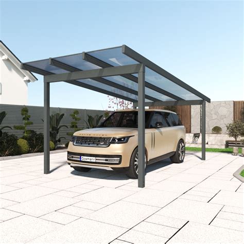 Carport und Doppelcarport aus Aluminium in Weiß oder Anthrazit