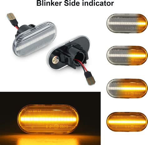 OZ LAMPE Turn Signal Light Dynamic Side Repeater Clear For Fortwo W453