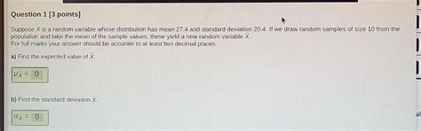 solved suppose x is a random variable whose distribution has