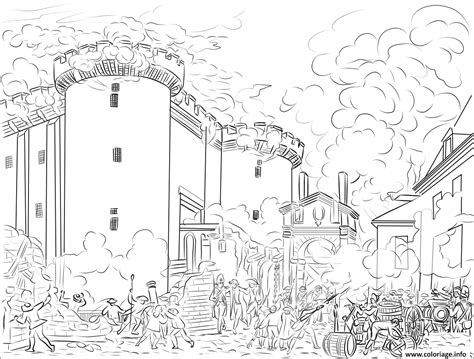 Coloriage Prise De La Bastille JeColorie