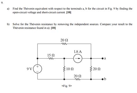 Solved A Find The Thvenin Equivalent With Respect To Th