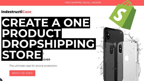 How To Build A One Product Dropshipping Store With Shopify Youtube