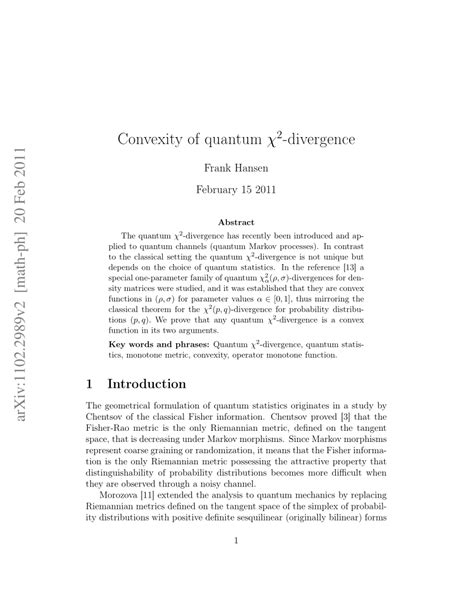 pdf convexity of quantum χ 2 divergence
