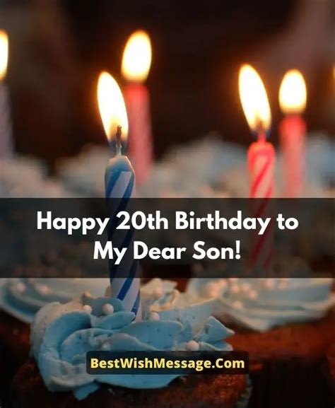 20th Birthday Wish For Son