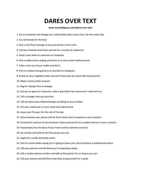 31 Dares Over Text The One List You Need For Exciting Fun In 2021