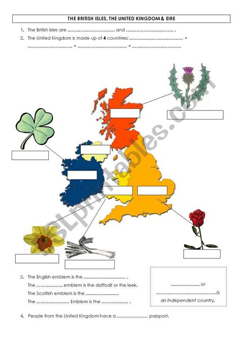 The British Isles Esl Worksheet By Pierre
