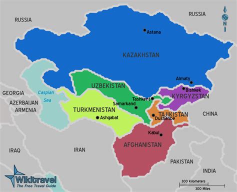 Central Asia World Map