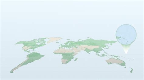 Premium Vector World Map In Perspective Showing The Location Of The