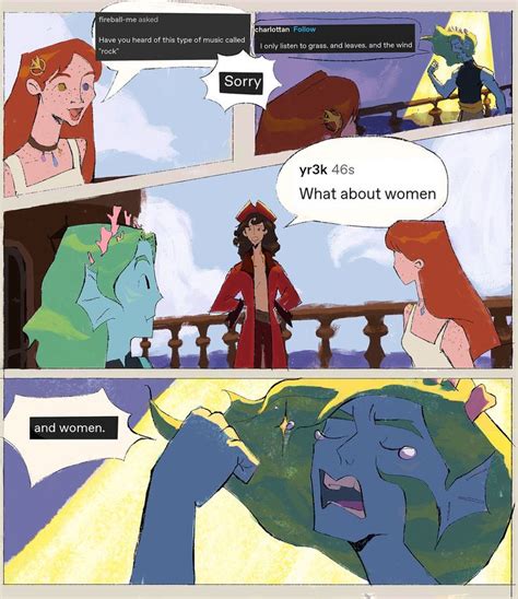 An Animated Comic Strip With Two Women Talking To Each Other And One