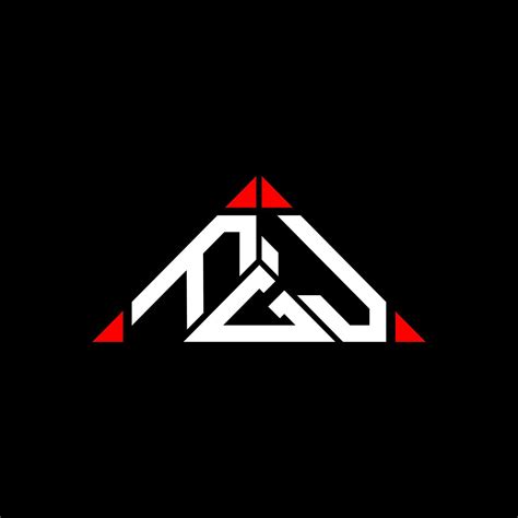 Diseño creativo del logotipo de la letra fgj con gráfico vectorial