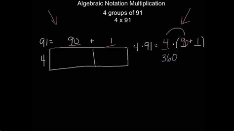algebraic notation multiplication youtube