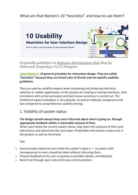 Usability Heuristics For User Interface Design By Sdh Global Issuu
