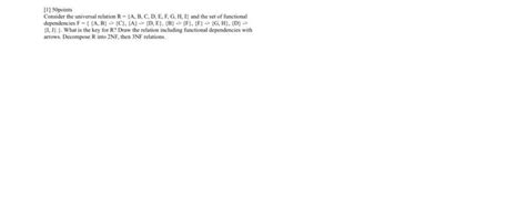 Solved Sopoints Consider The Universal Relation Chegg