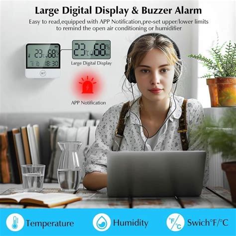 EMylo Mini thermomètre hygromètre numérique avec écran LCD