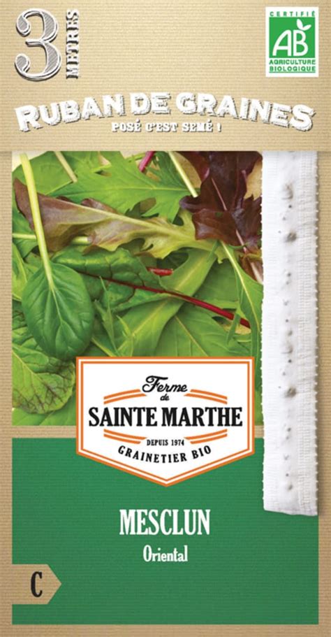 Ruban De Graines Mesclun Oriental LA FERME DE SAINTE MARTHE Jardiland