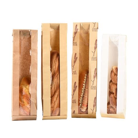 China Customized Kraft Bakery Bags With Window Suppliers Factory