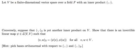 solved let v be a finite dimensional vector space over a