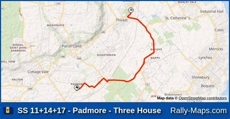 SS 11 14 17 Padmore Three House Stage Map Rally Barbados 2023