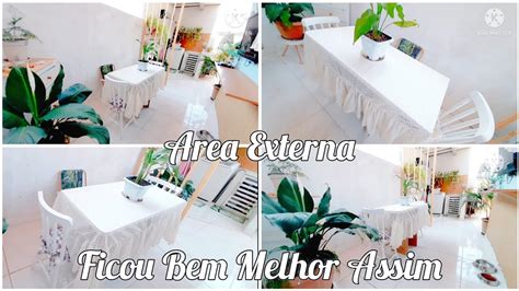 FICOU BEM MELHOR ASSIM decorei minha área externa ficou linda YouTube