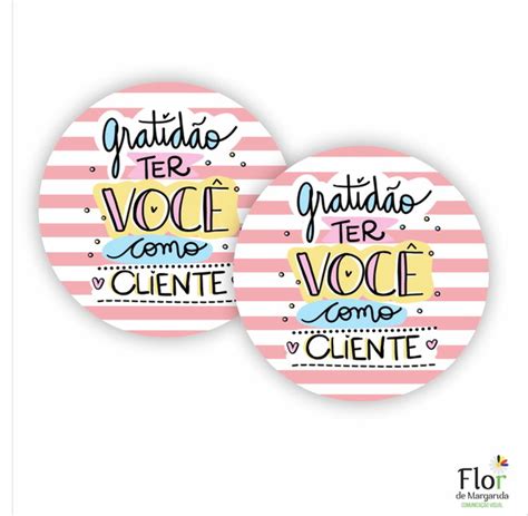 Adesivo Gratidao Ter Voce Como Cliente Elo