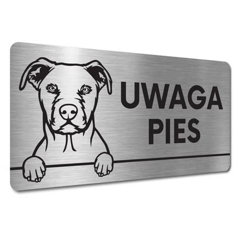 TABLICZKA UWAGA PIES Pitbull ZŁY PIES GROŹNY Inna marka Sklep EMPIK