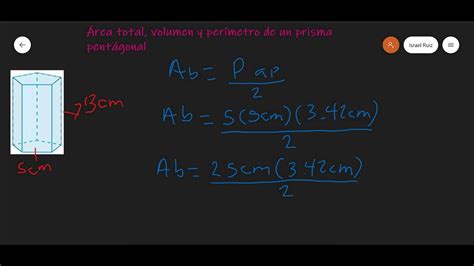Área total volumen y perímetro de prisma pentagonal YouTube
