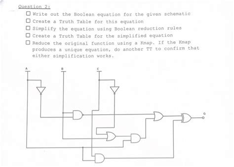 solved question 2 write out the boolean equation for the