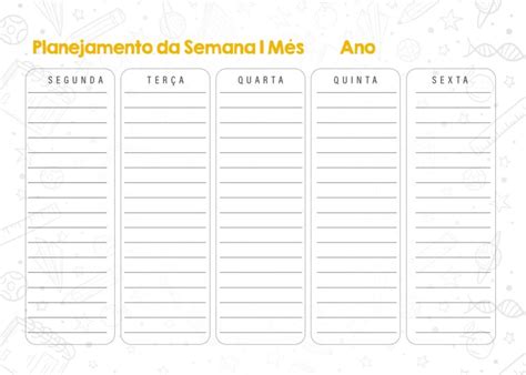 Planner Professor Coruja Planejamento Da Semana Fazendo A Nossa Festa