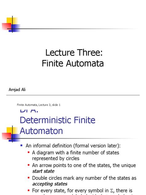 lec 3 finite automata pdf computer science computational science