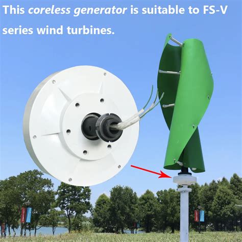 FLTXNY Power Vertical Wind Turbine Generator 2000w 48v 96v Off Grid 3
