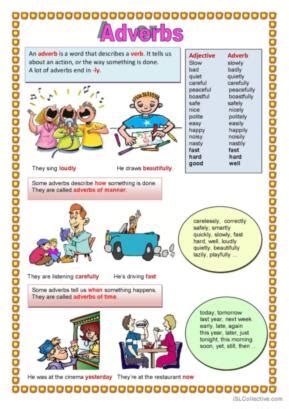 439 Adverbs English ESL Worksheets Pdf Doc