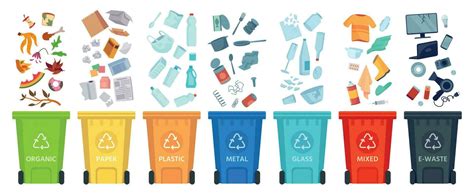 Residuos Segregaci N Clasificaci N Basura Por Material Y Tipo En De