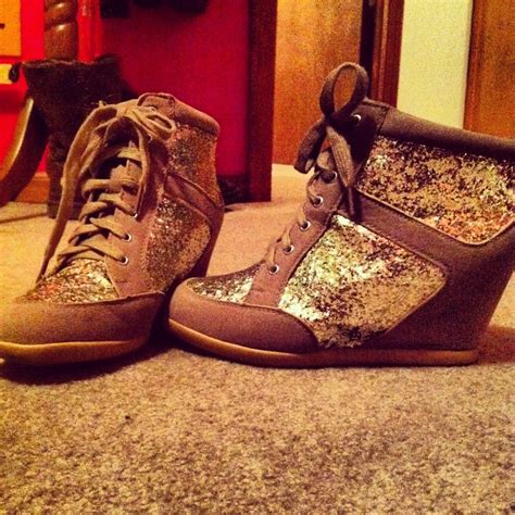 Sparkly High Heeled Tennis Shoes