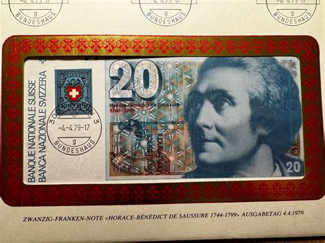 Notenbrief Mit Briefmarke CHF 20 Alte Banknote Schweiz Kaufen Auf