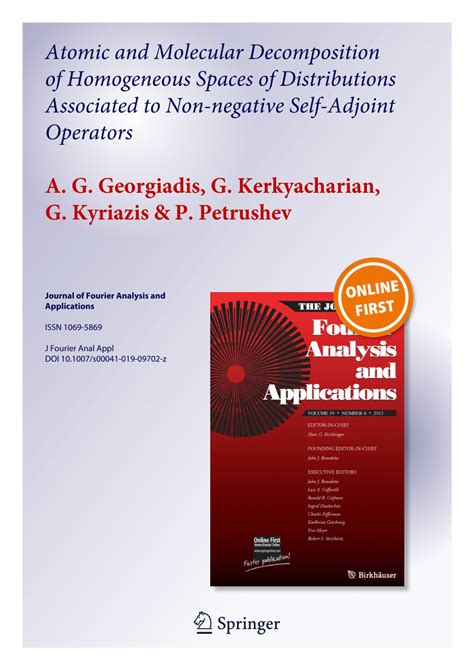 pdf atomic and molecular decomposition of homogeneous spaces of distributions associated to