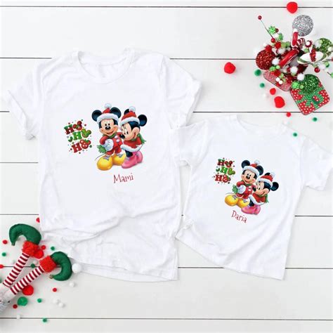 Set Tricouri Mama Si Copilul Model Craciun Minnie Si Mickey Mouse