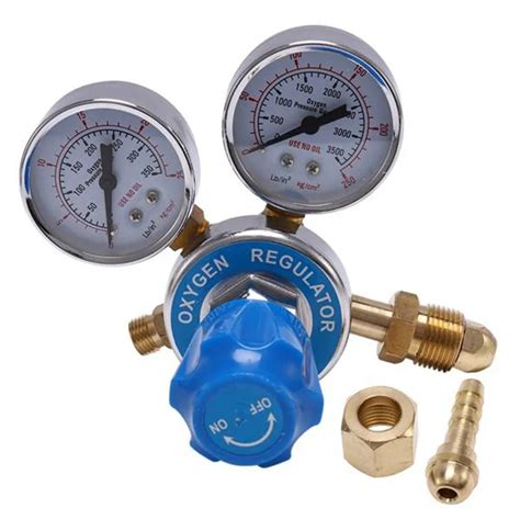 Oxygen Gas Bottle Regulators O Reducing Pressure Inhaler Double Gauge