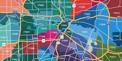 Houston Zip Code Map Map Of Houston Zip Codes Texas USA