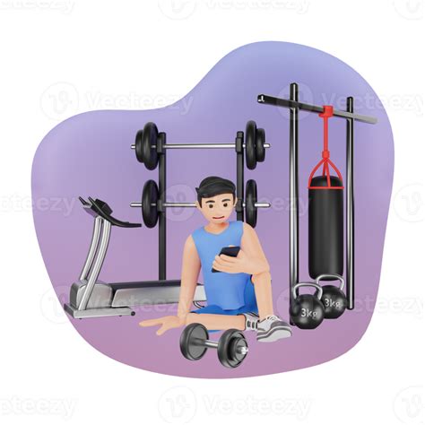 Aptitud Y Fuerza Concepto 3d Dibujos Animados Personaje De Un Hombre