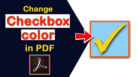 How To Change The Checkbox Color In PDF Document Using Adobe Acrobat