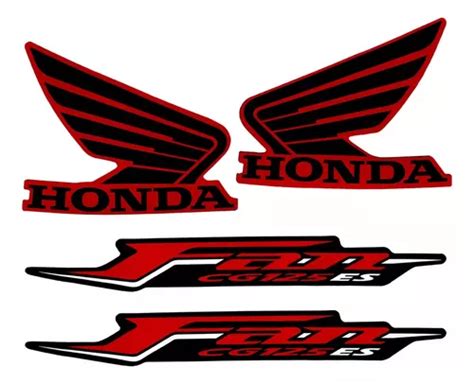 Jogo De Faixas Adesivas Honda Cg Fan Vermelha Es Cor Vermelha