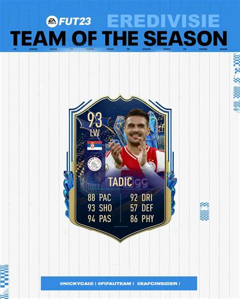 FIFAUTeam On Twitter Early LEAK TADIC Its COMING As EREDIVISIE