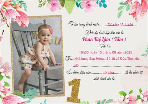 Tổng hợp Download mẫu thiệp mời thôi nôi độc đáo và dễ thương nhất