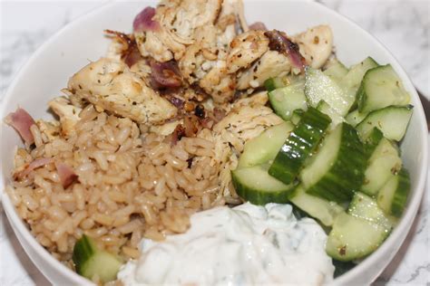Quick Easy Greek Chicken Bowl Carly Weinstein