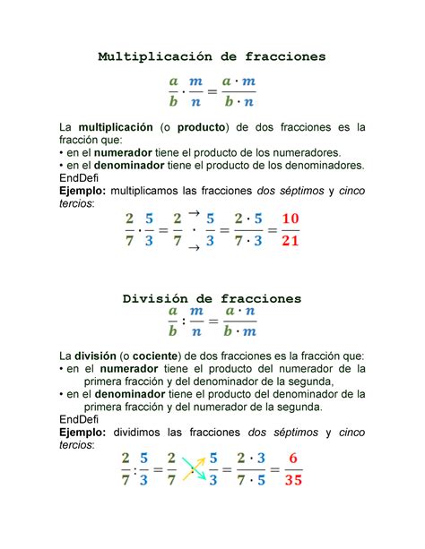 Multiplicaci N De Fracciones Multiplicaci N De Fracciones La
