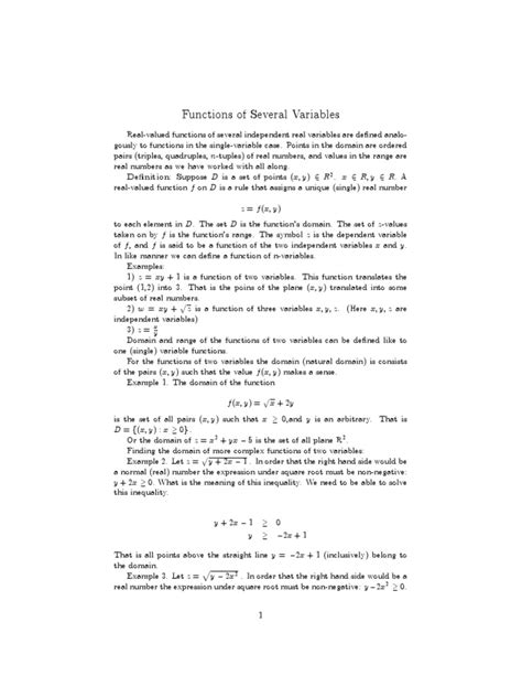 functions of several variables pdf maxima and minima function mathematics